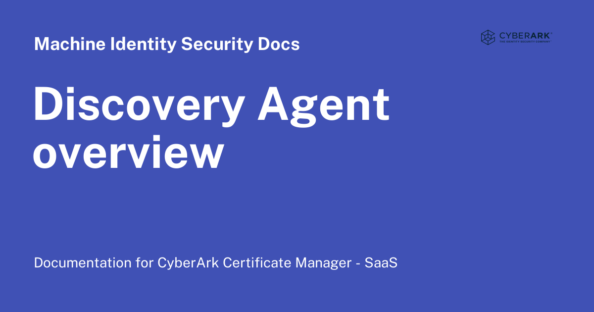 Discovery Agent overview - Control Plane Documentation